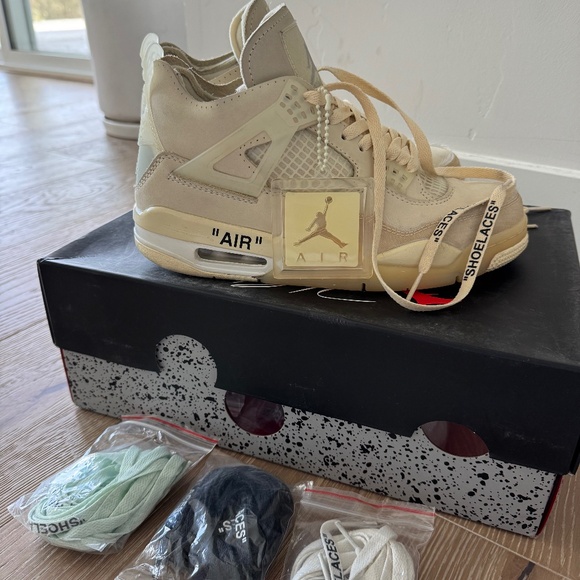 Jordache | Shoes | Offwhite X Wmns Air Jordan 4 Retro Sp Sail | Poshmark
